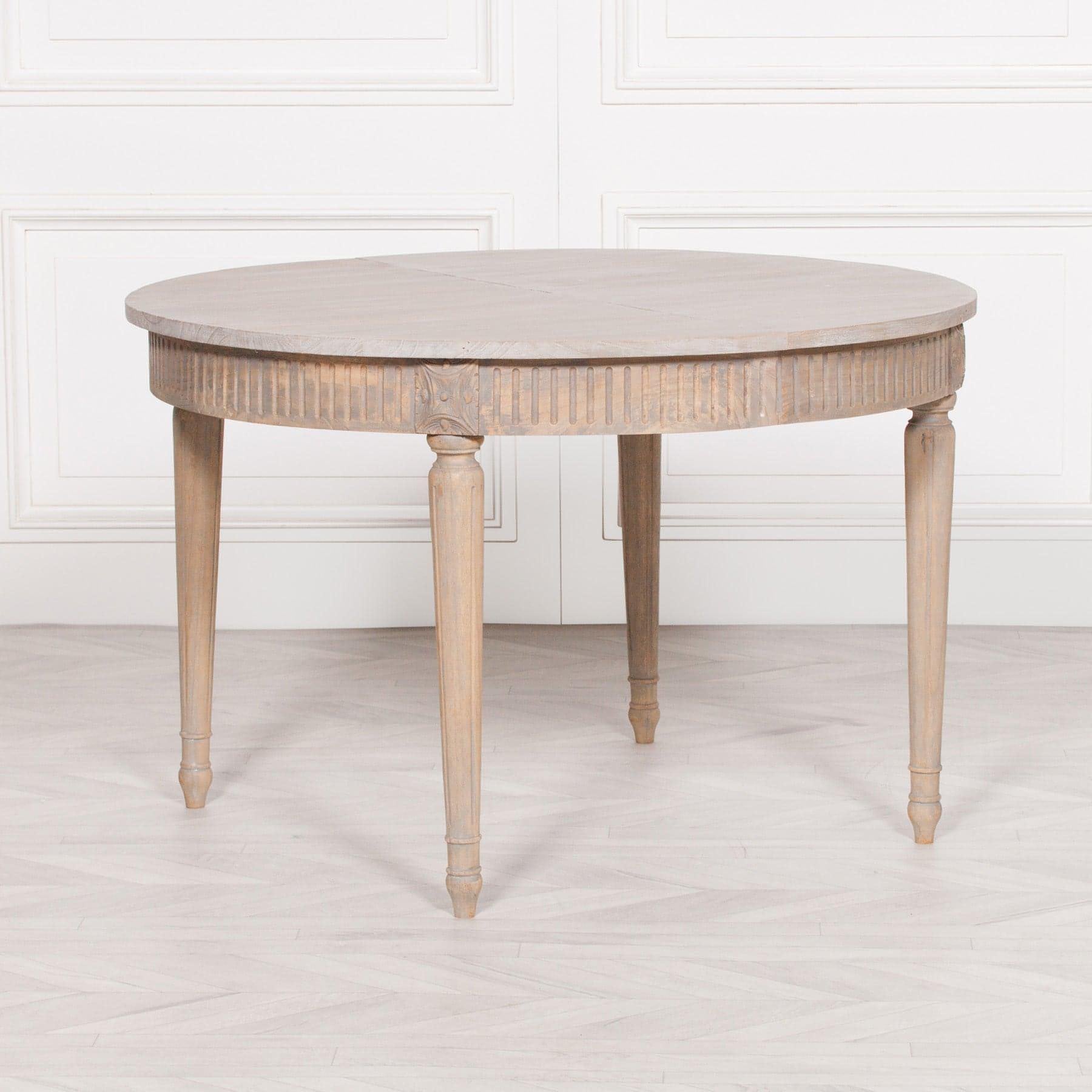 Rustic Wooden Extendable 100cm Dining Table – House of Altair