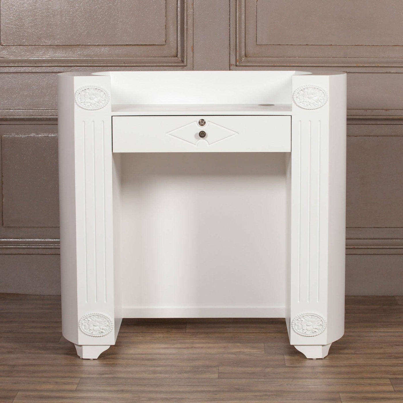 White Reception Desk | Beauty Salon Front Desk